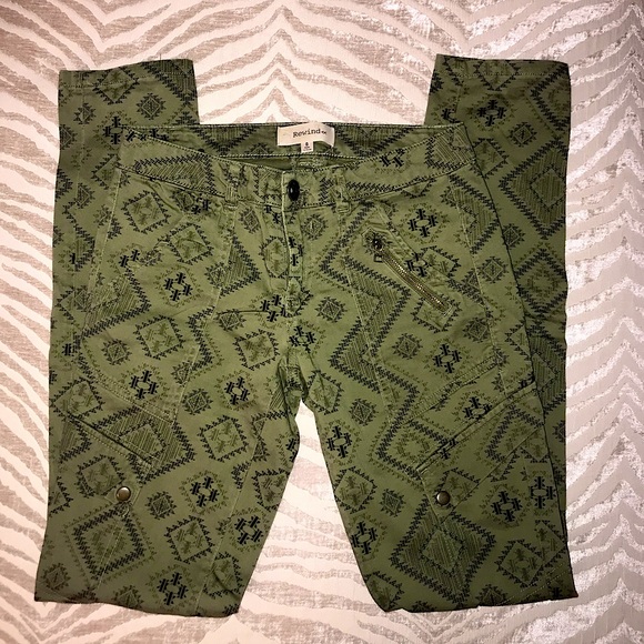 Rewind | Pants & Jumpsuits | Rewind Army Green Skinny Pants Cargo Pants ...